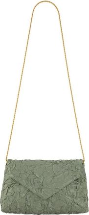 Dries Van Noten Femme, Sacs, Vert, Taille: ONE Size Crinkled Envelope Shoulder Bag
