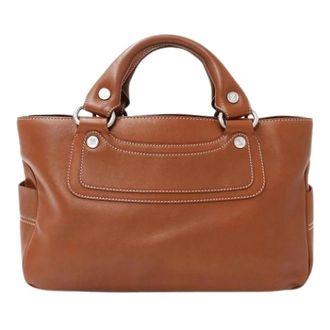 Celine Sac &agrave; main vintage en cuir Pre-owned - Femme - Pre-owned - Brun - Taille: ONE Size
