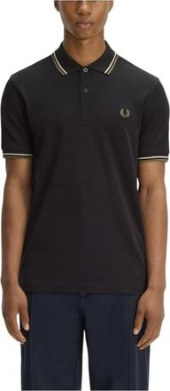 Fred Perry Homme, Tops, Noir, Taille: L Polo Chemises