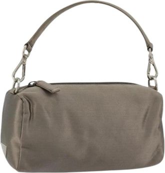 Prada Sac &agrave; main vintage en satin doccasion - Femme - Pre-owned - Gris - Taille: ONE Size