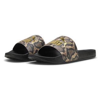 Puma LEADCAT 2.0 SNAKE CHIC, Weiblich Schiebe-Sandalen, PUMA BLACK-PUMA AGED SILVER