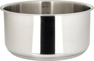 Sitram 715014 Stieltopf aus Edelstahl, abnehmbar, Produktreihe Sitromovible, Arpege, Ø 20 cm, Höhe 10 cm, mit Liter-Markierung, für alle Herde, auch Induktio