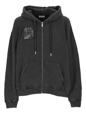 Off-white Matthew Hoodie mit Rei&szlig;verschluss - Schwarz