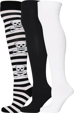 MySocks au-dessus du genou 3 paires de chaussettes multi-modèle