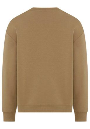 HUGO BOSS Sweatshirt Dettil Metal Stacked Logo Premium Metall Logo Rundhalsausschnitt, Relaxed Fit, Baumwollmix
