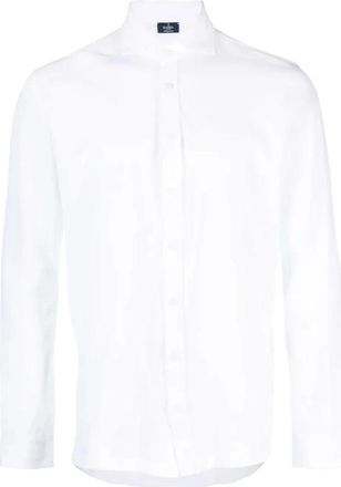 Barba Homme, Chemises, Blanc, Taille: 3XL Cotton Piquet Shirt