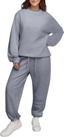 Generic Ensemble de vêtements de détente pour femme, chandail à manches longues avec pantalon de survêtement, ensemble complet de survêtement à capuche pour f