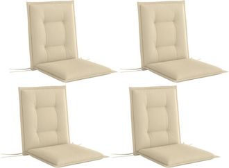 OUTSUNNY 4er Set Sitzkissen 108 x 50 x 5 cm Stuhlkissen mit B&auml;ndern, Outdoor Indoor Sitzauflage, Sitzpolster, Bankpolster f&uuml;r Gartenm&ouml;bel, Sitzsthul