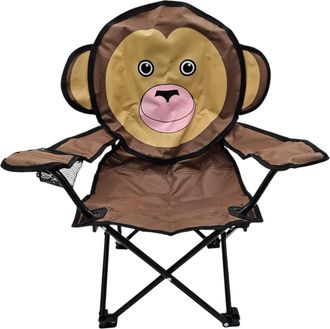 Meinposten Kinder Campingstuhl Anglerstuhl Klappbar AFFE Kinderstuhl Klappstuhl Urlaub Strand Getr&auml;nkehalter (AFFE braun)