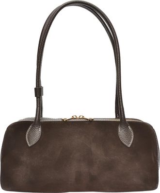 Anna Luchini Kastanienbraune Lederhandtasche