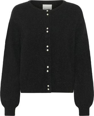 Part Two Femme, Pulls, Noir, Taille: 40 FR Pull en Tricot Féminin avec Manches Bouffantes