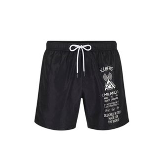 Iceberg Homme, Maillots de bain, Noir, Taille: M Short de Plage Coupe Standard