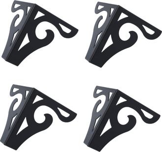 Valiclud 4 Stück Teiliges Metall Möbelfüße Hohe Industrielle Tischbeine Stabile Sofafüße für Couchtisch Tv Schrank Schrank DIY Möbelbeine Schwarz