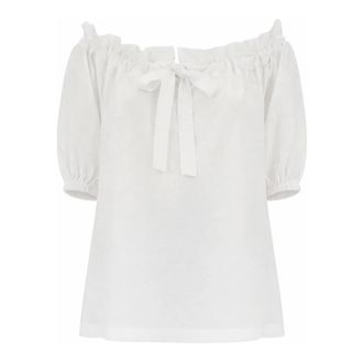 Patou Volume Jersey Top - - Blouses & Shirts - Damen - Wei&szlig; - L