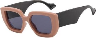 Generic Lunettes De Soleil Carrées À Monture Large For Hommes Et Femmes, Verres Polarisés For Lextérieur, La Conduite, Les Fêtes, Le Sport(Brown)
