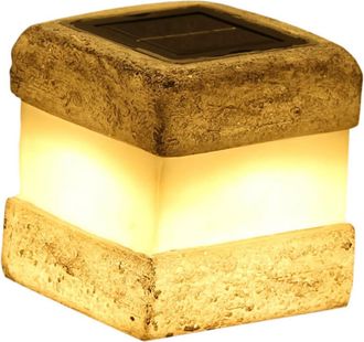 Milisten Solarlampe F&uuml;r Garten Outdoor Solar Gartenlampe Mit Stein Design Solarleuchten F&uuml;r Rasen Dekoleuchte Mit Solarpanel Lamendekoration F&uuml;r Freunde Und Fa