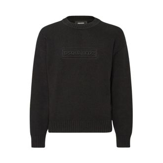 Dsquared2 Kanadischer Jersey-Baumwollpullover - - Knitwear - Herren - Schwarzk - S