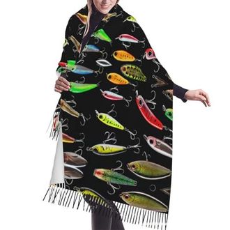 Generic Leurre De P&ecirc;che Femme &Eacute;charpe Classique Foulard &Eacute;l&eacute;gant Ch&acirc;le Wrap Pour Hiver Mariage Soir&eacute;e Automne