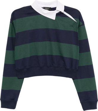 A.W.A.K.E. Rugby-Jersey mit verdrehtem Kragen - Gr&uuml;n