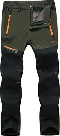 ZhuiKun Pantalon Randonnee Homme Imperm&eacute;able Pantalon de Travail Cargo Ete Pantalon Montagne Softshell Outdoor S&eacute;chage Rapide Leger - Vert arm&eacute;e, XL
