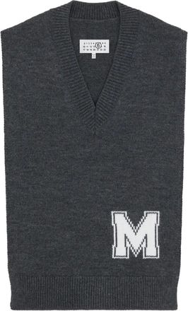 Maison Margiela Schal mit Initialen - Grau