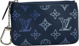 Louis Vuitton Pre-owned Mahina Calf Leather Coin Case - Femme - Pre-owned - Bleu - Taille: ONE Size