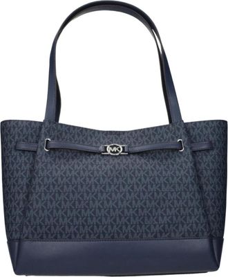 Michael Kors Grand cabas Reed Signature - Femme - Sacs - Bleu - Taille: ONE Size