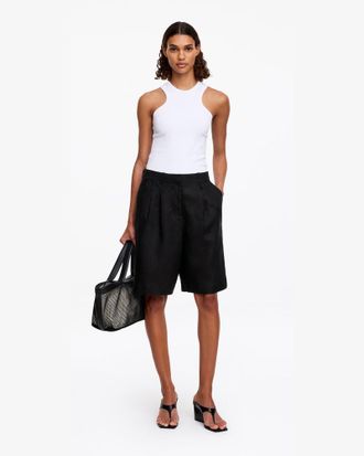 Arket Leinen-Shorts -Schwarz