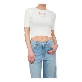 Pinko Wei&szlig;es T-Shirt - - Knitwear - Damen - Wei&szlig; - M