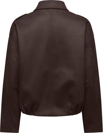 Only Kurzjacke 2026 4_PREFALL braun,Casual,Polyester,Unifarben,Umlegekragen,Lang,Regular Fit