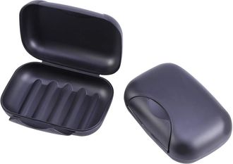 Supvox Praktische Seifenbox Große Tragbare Seifendose Mit Verschluss Für Reisen Camping Und Zuhause Schwarz