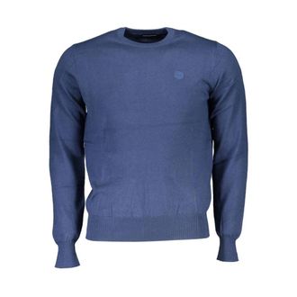 North Sails Blauer Rundhalspullover mit Logo - - Knitwear - Herren - Blau - 2XL