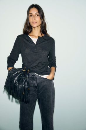 Gerard Darel T-shirt superpos&eacute; - BECCA - anthracite