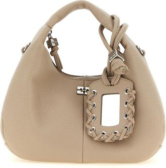 Ganni Femme, Sacs, Beige, Taille: ONE Size Mini Sac Hobo