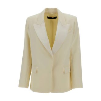 Federica Tosi Einknopf-Sakko aus Cady - - Jackets - Damen - Wei&szlig; - XS
