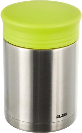 Ibili Mini-Thermosgef&auml;&szlig; 450 ml, Edelstahl, Silber/gr&uuml;n, 10 x 10 x 15 cm