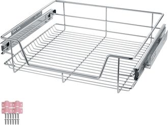 TecTake Teleskopschublade, ausziehbare Schublade, Teleskopregal nachrüsten, Schublade Unterschrank Küche, Regal Küche, Schubladen Organizer Büro, Badezimmerun