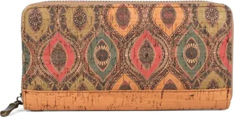 styleBREAKER Portemonnaie Kork Geldb&ouml;rse mit buntem Muster Print