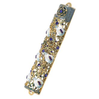 Valiclud Türplakette Metalllegierung Kunstvolles Design Haussegen Schriftrolle Chanukka Dekoration Haustür Schutzschild