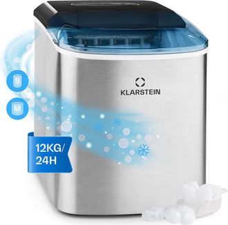 Klarstein Klarstein - On-The-Rocks Machine &agrave; gla&ccedil;ons led 12kg / 24h r&eacute;servoir 2,1L inox