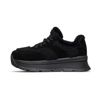 Loriblu Sneaker aus Wildleder mit Kunstfellfutter - - Shoes - Damen - Schwarzk - 37 EU