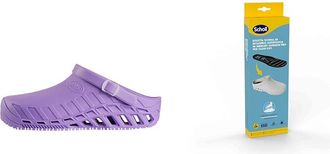 Scholl Clog Evo Lila Antistatische PRO-Einlegesohlen mit Memory Cushion für Clog Evo - Lila/Schwarz