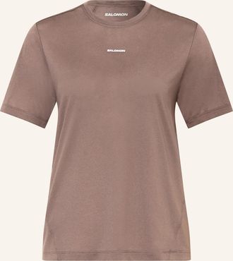 Salomon Laufshirt Shakeout Core braun