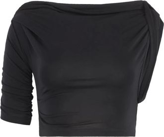 Jacquemus Femme, Blouses et Chemises, Noir, Taille: 38 FR Top Drapeado