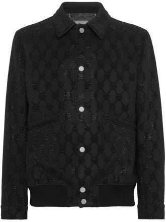 Philipp Plein veste bomber Monogram - Noir