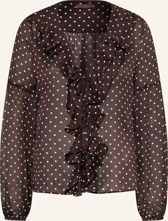 Guess Bluse Emy Mit Volants braun