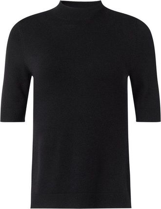 Comma Kurzarmpullover Strickpullover Feinstrickpullover mit Stehkragen