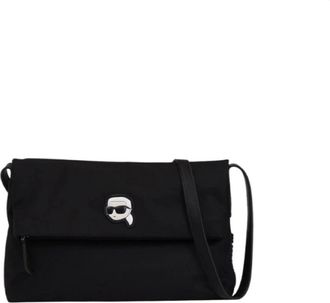 Karl Lagerfeld Femme, Sacs, Noir, Taille: ONE Size Sac &agrave; bandouli&egrave;re pliable en nylon