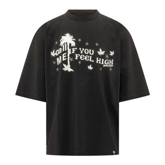Palm Angels Feel High Over Tee - - Tops - Herren - Schwarzk - XS