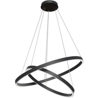 Maytoni Maytoni - Rim Plafonnier suspendu circulaire &agrave; 2 niveaux &agrave; led noir int&eacute;gr&eacute; Modern Rim